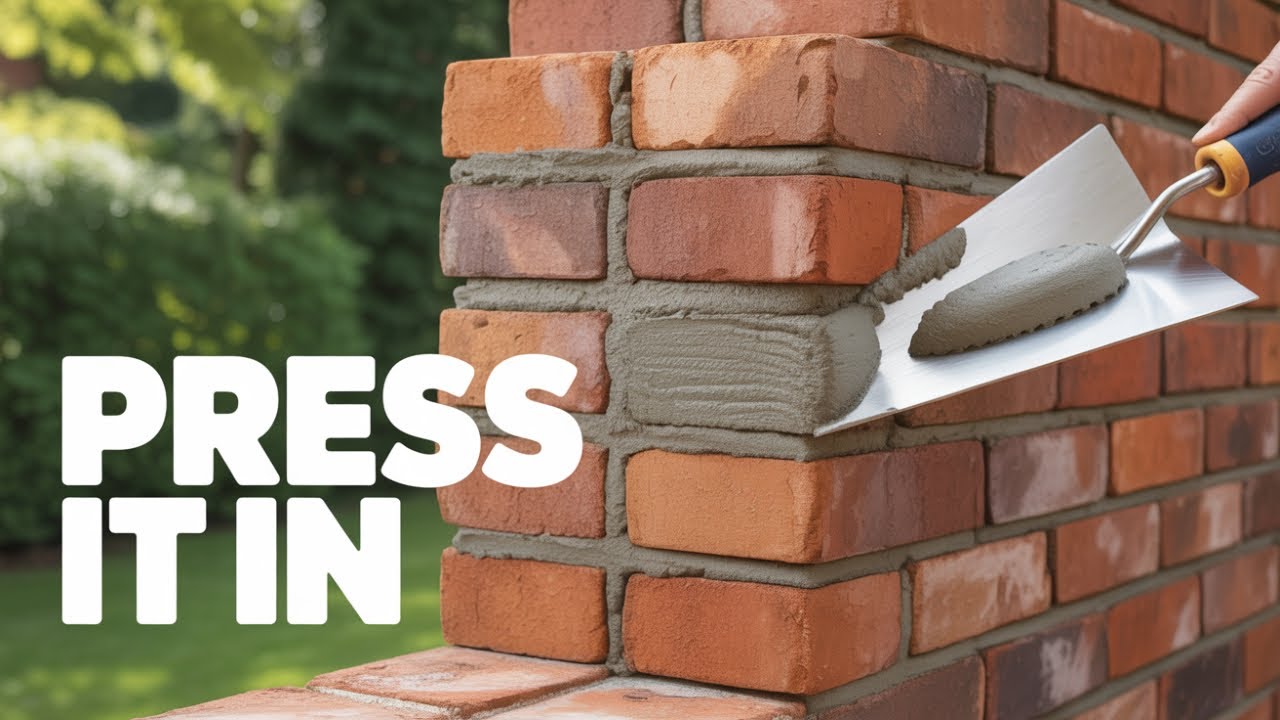 How to lay Standing bricks with Cement - YouTube