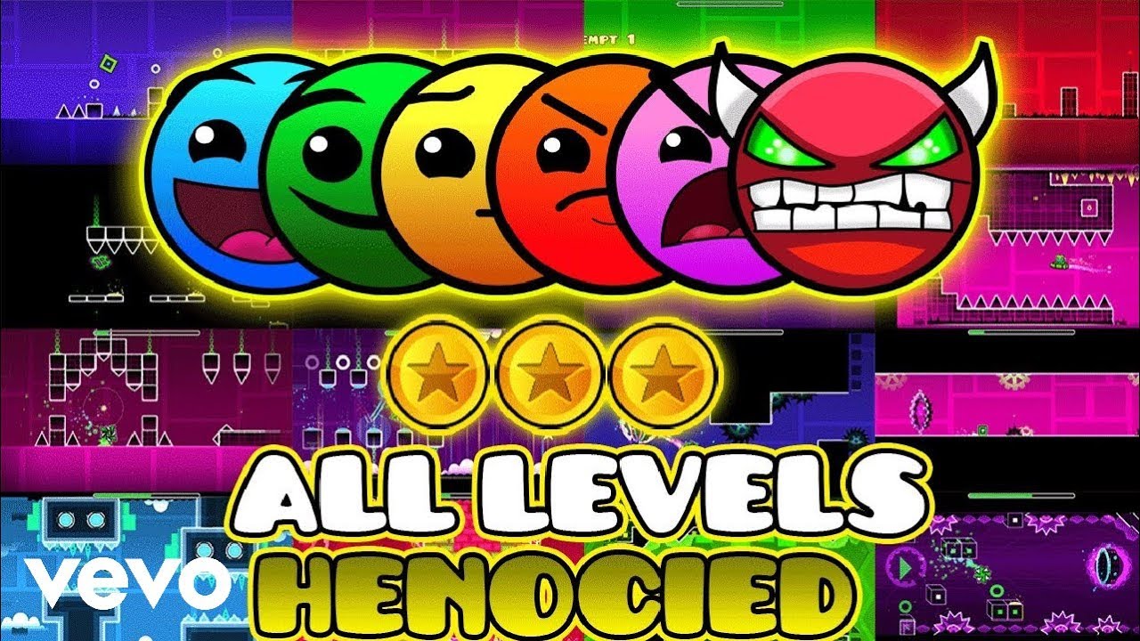 Every Geometry dash level! with coins! GD, Meltdown, Subzero, World, 37 ...
