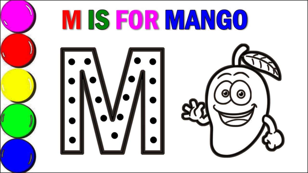 M is For MANGO Drawing, Painting & Coloring for Kids and Toddlers ...