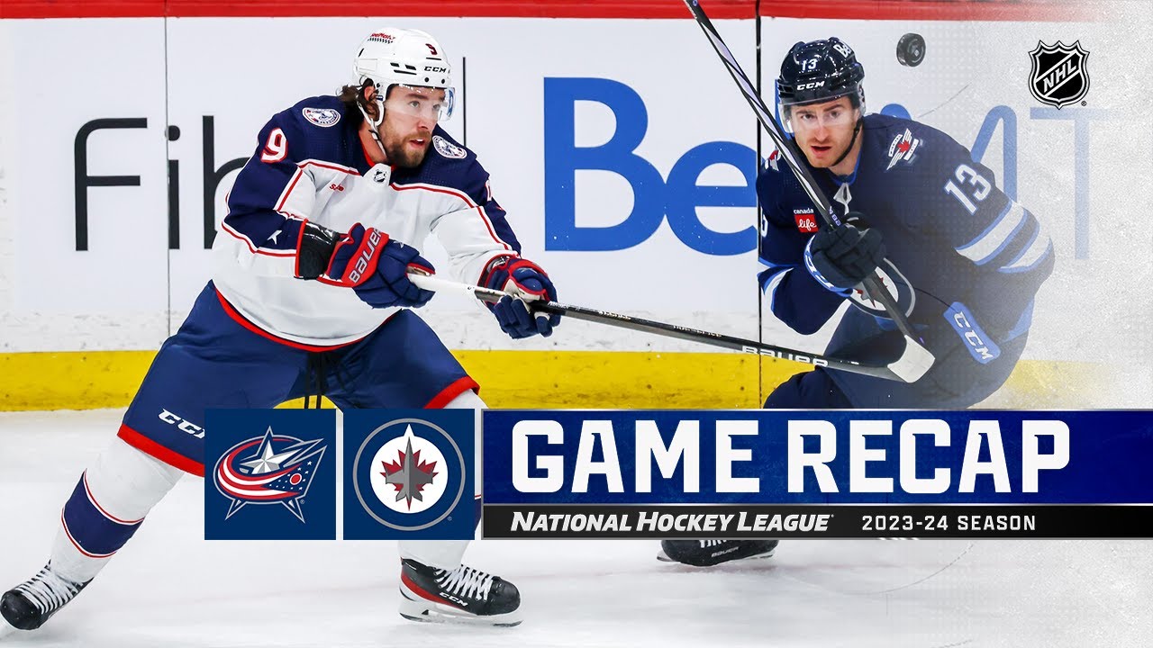 Blue Jackets @ Jets 1/9 | NHL Highlights 2024 - YouTube