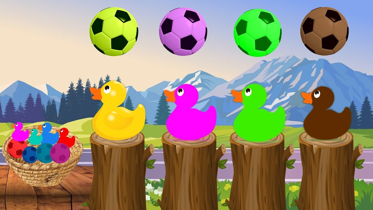 Colour Song With Duck & Ball ⚽ | Duck Funny Colour Video 🤣 - YouTube
