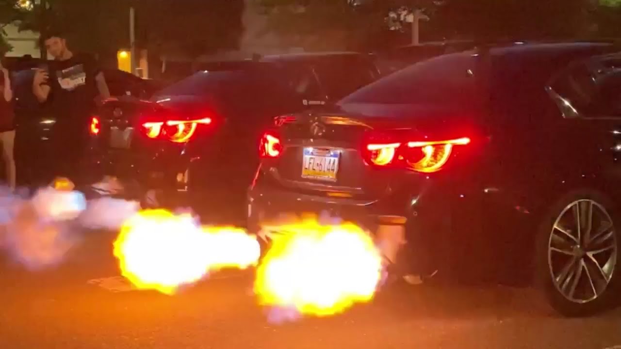 INFINITI Q50 SHOOTING MASSIVE FLAMES! - YouTube