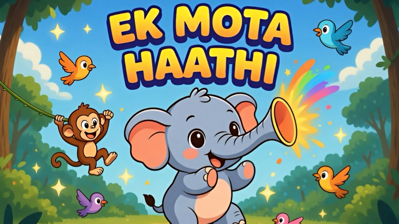 Ek Mota Haathi | एक मोटा हाथी | Funny Rhymes for Kids | Hindi Children ...