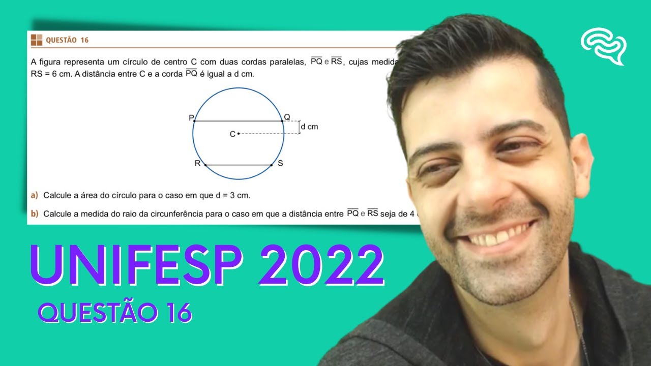UNIFESP 2022 - Q16 - A figura representa um círculo de centro C - YouTube