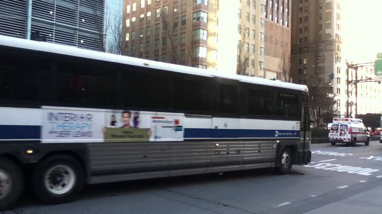 Atlantic Express MCI D4500 #312 on Route X23 & MTA NYCT 2002 MCI D4500 ...