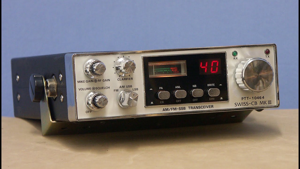 SWISS CB MK III (challenger IV) 40 ch CB radio never realized - YouTube