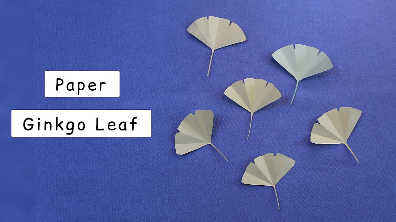 HOW TO MAKE A PAPER GINKGO LEAF |Very Easy Paper Ginkgo Leaf # ...