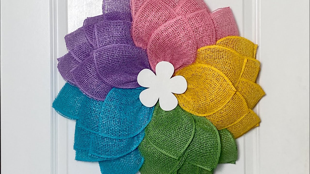 Rainbow flower wreath tutorial - DIY Pastel Spring Wreath Kit from ...