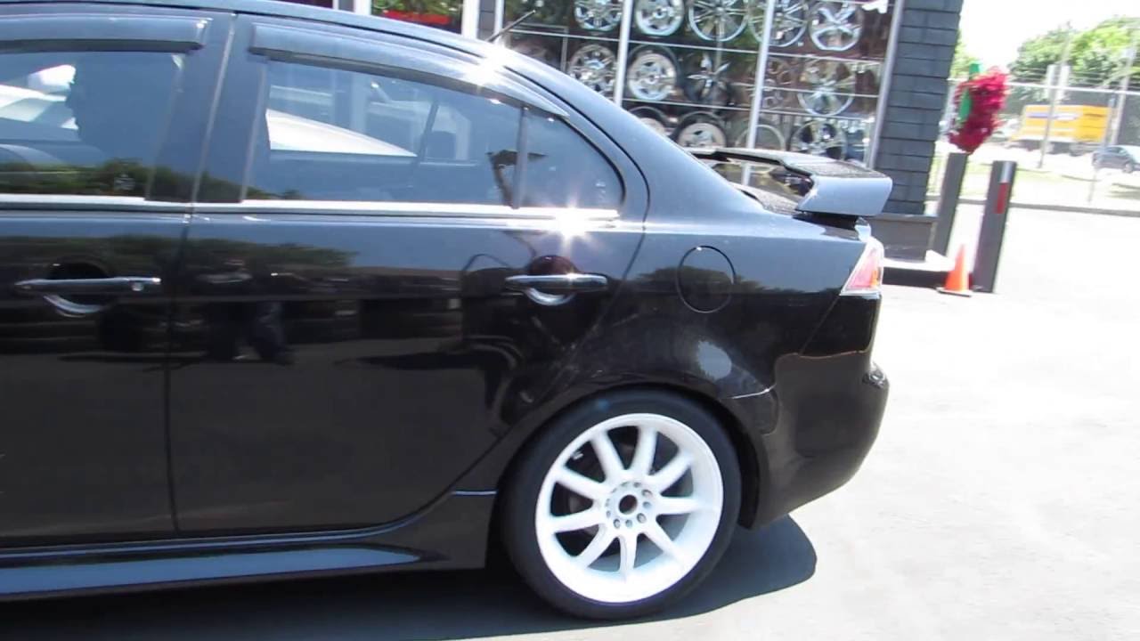 2013 MITSUBISHI LANCER GT RIDING ON CUSTOM 18 INCH WHITE RIMS &TIRES ...