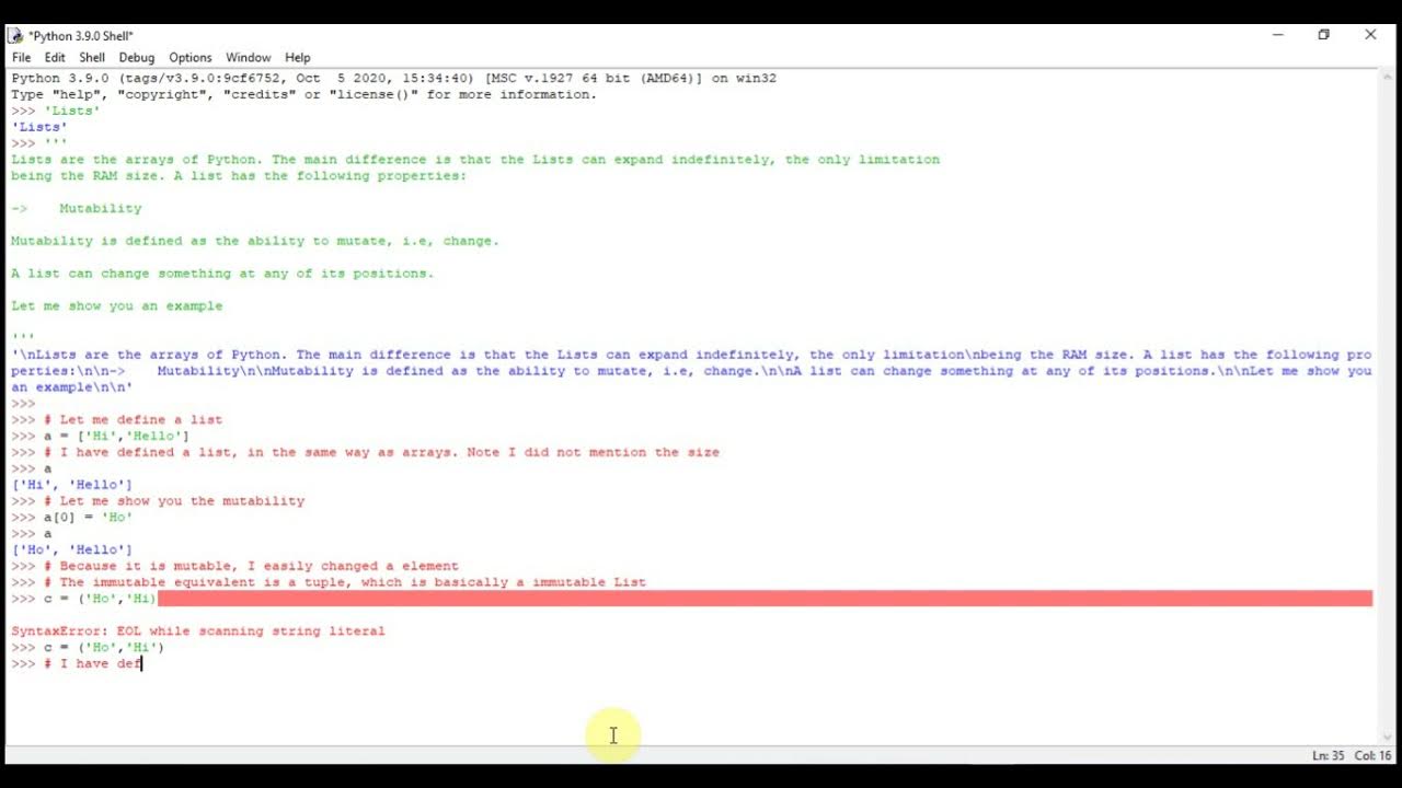 Basic Python Data Structures Youtube