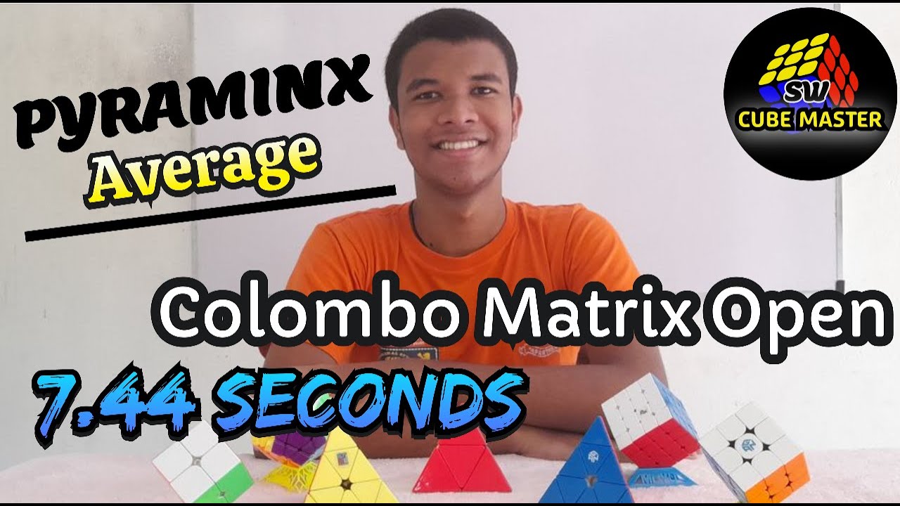 Pyraminx Average 7.44 Seconds | Colombo Matrix Open 2023 | SW Cube Master - YouTube
