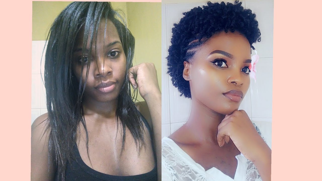 BIG CHOP 2019| My Hair Journey from Relaxed to Natural | 4b/4c hair - YouTube