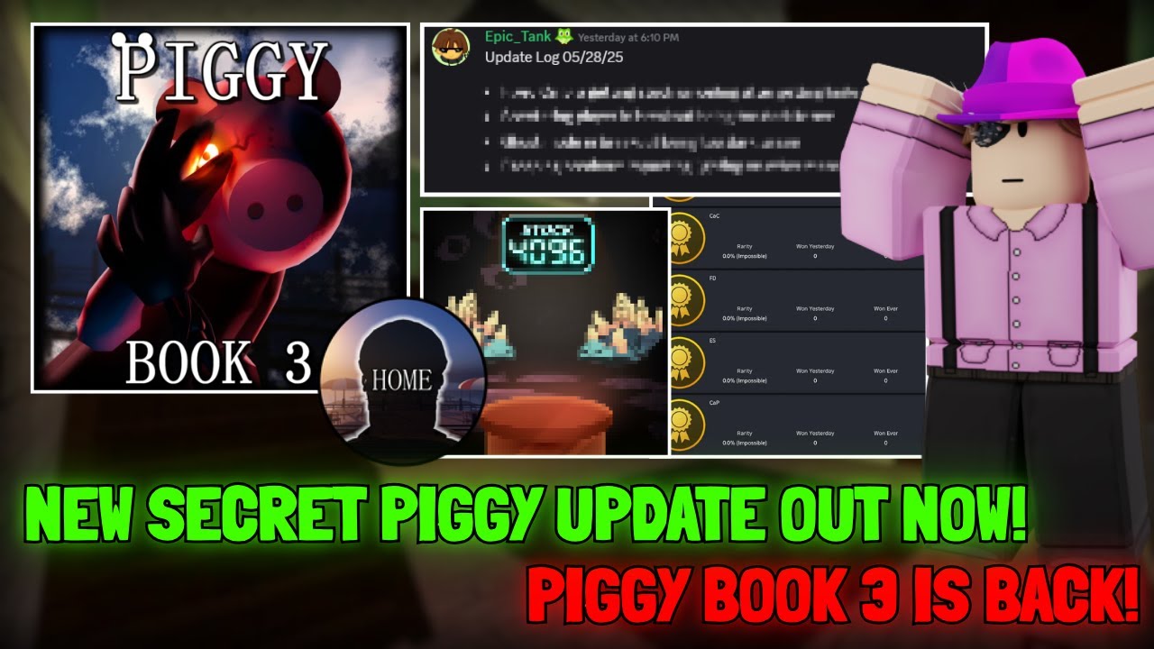 SECRET PIGGY UPDATE OUT NOW + PIGGY BOOK 3 IS BACK! + NEW PIGGY BADGES ...