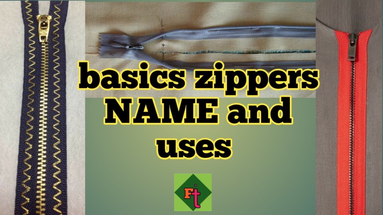 Different types of basics zippers - YouTube