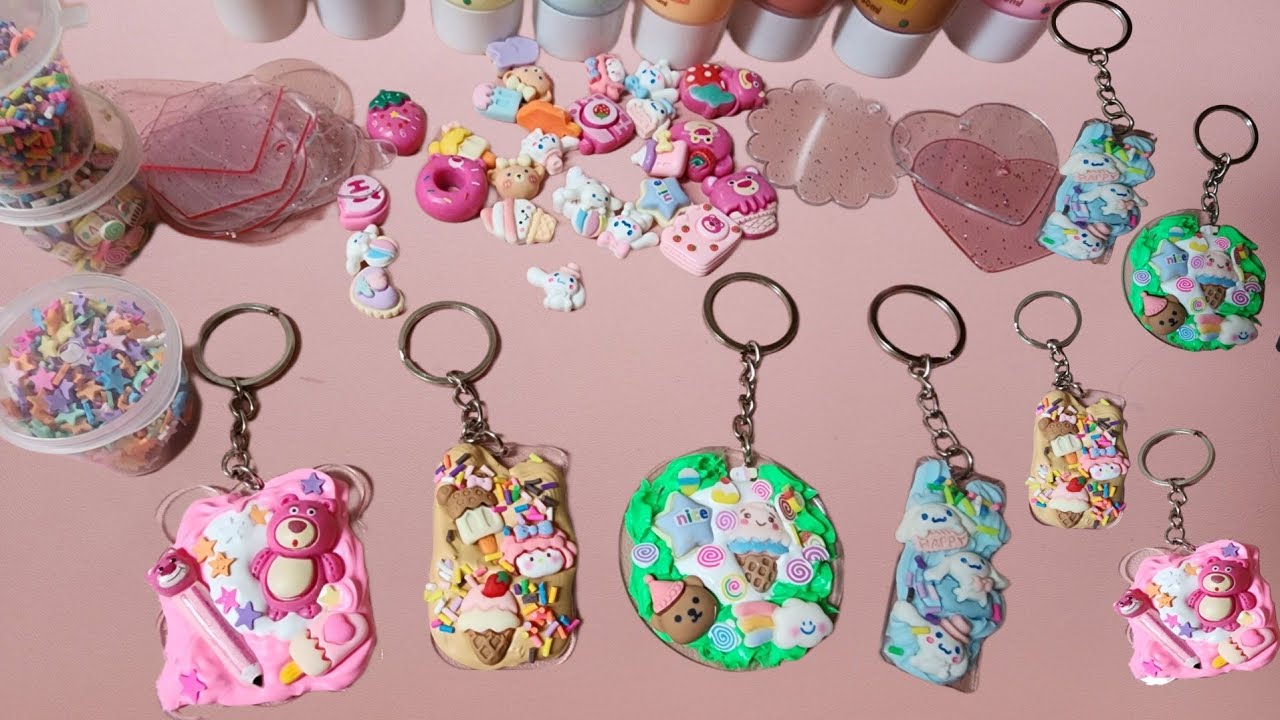 DIY DECO CREAM GANTUNGAN KUNCI || MENGHIAS GANTUNGAN KUNCI AKRILIK #diy ...