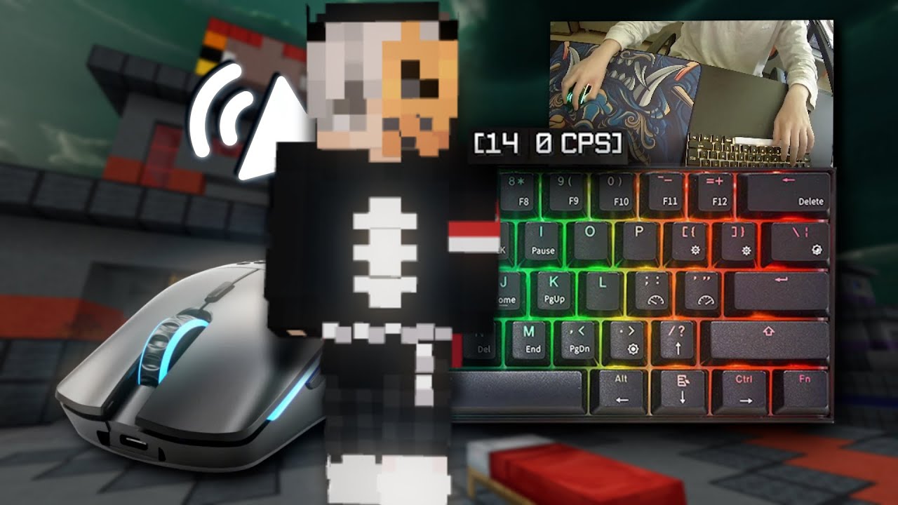 (Handcam) 1500FPS Keyboard+Mouse Sounds ASMR l Hypixel Bedwars - YouTube