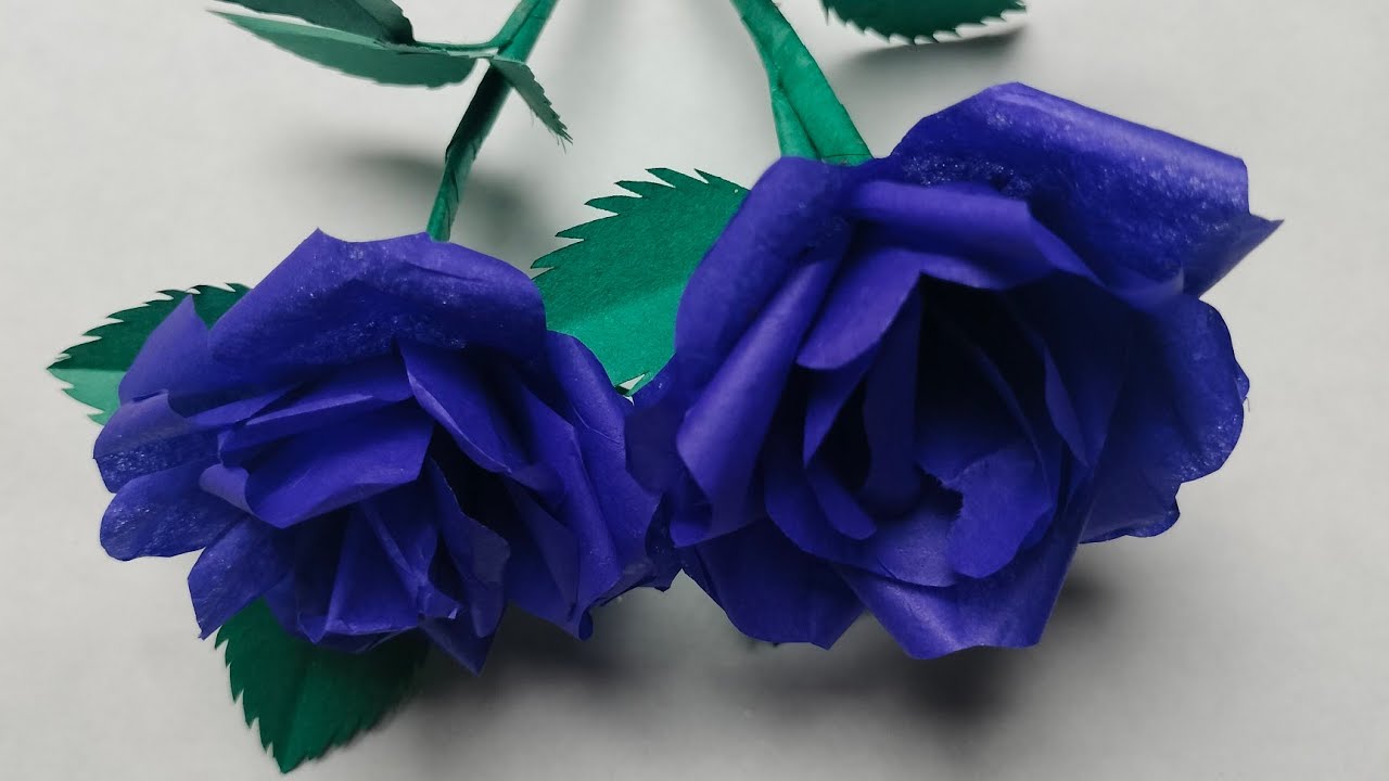 How to make art and craft items flower making with paper/ Stick flower ...