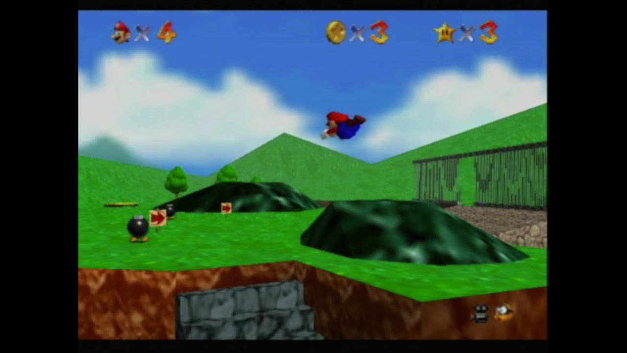Super Mario 64 Invisible wall - YouTube