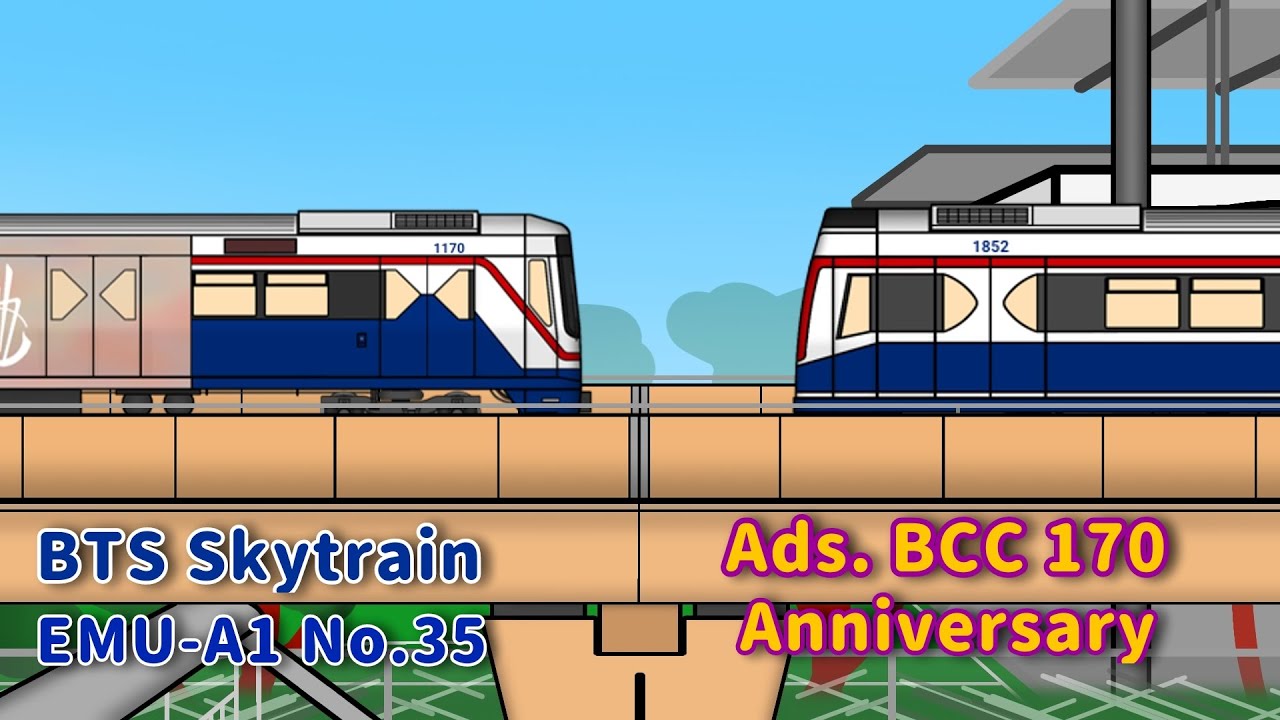 รถไฟฟ้า BTS Galaxy express 901: EMU-A1 No.35 ป้ายโฆษณางานวันเกิด ...