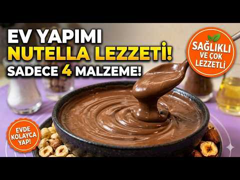Sadece 4 Malzemeyle Evde Sağlıklı Nutella Yapımı | Kakaolu Fındık Kreması Tarifi