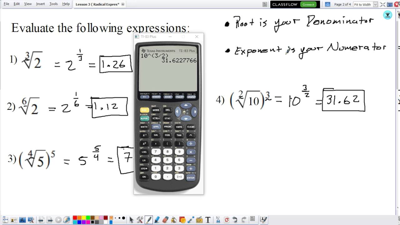 Radical Expression in Exponent Form | Algebra 2 - YouTube