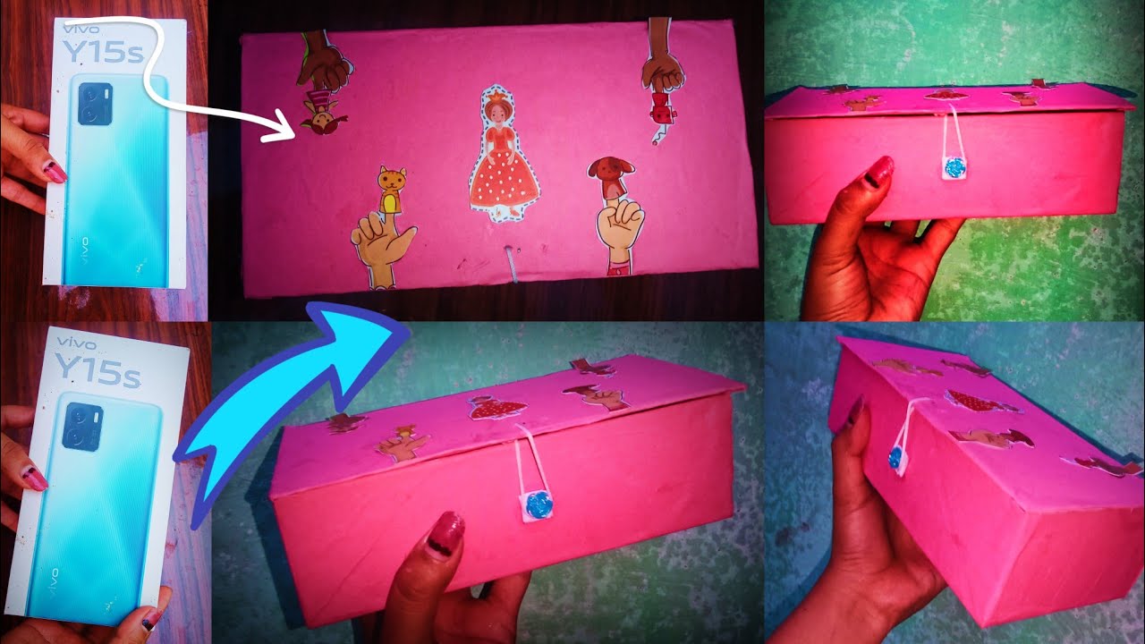 /Diy Pencil box from mobile box/Mobile box reuse idea/How to make ...