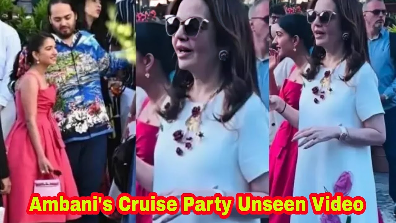 Mukesh Ambani and Neeta Ambani Enjoying Radhika Merchant Pre Wedding ...