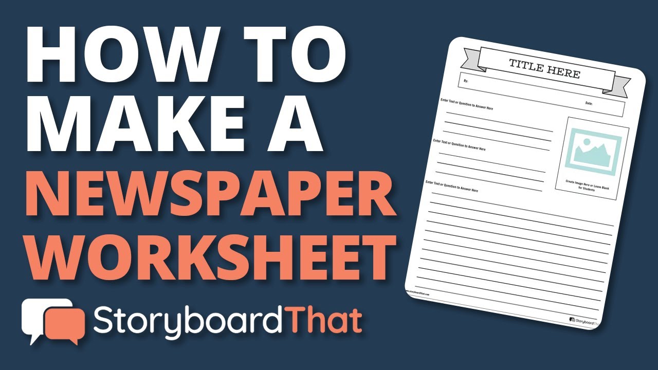 How to make a Newspaper Worksheet in the Storyboard Creator - YouTube