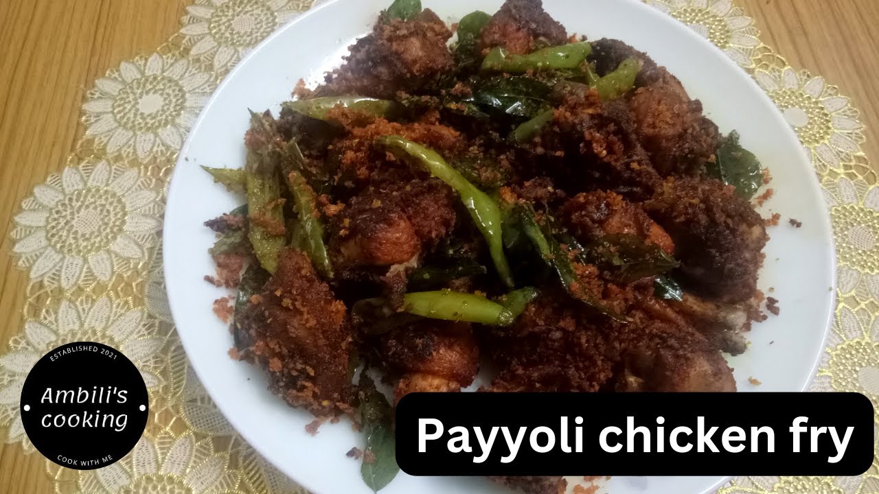 Payyoli chicken fry/chicken fry/non veg recipe/chicken dry - YouTube