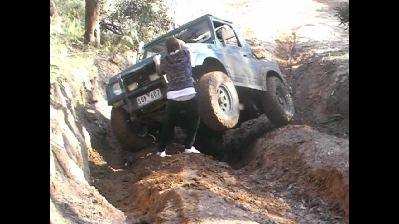 Anglesea tip hill ANGIE licenced to drive 4x4 - YouTube