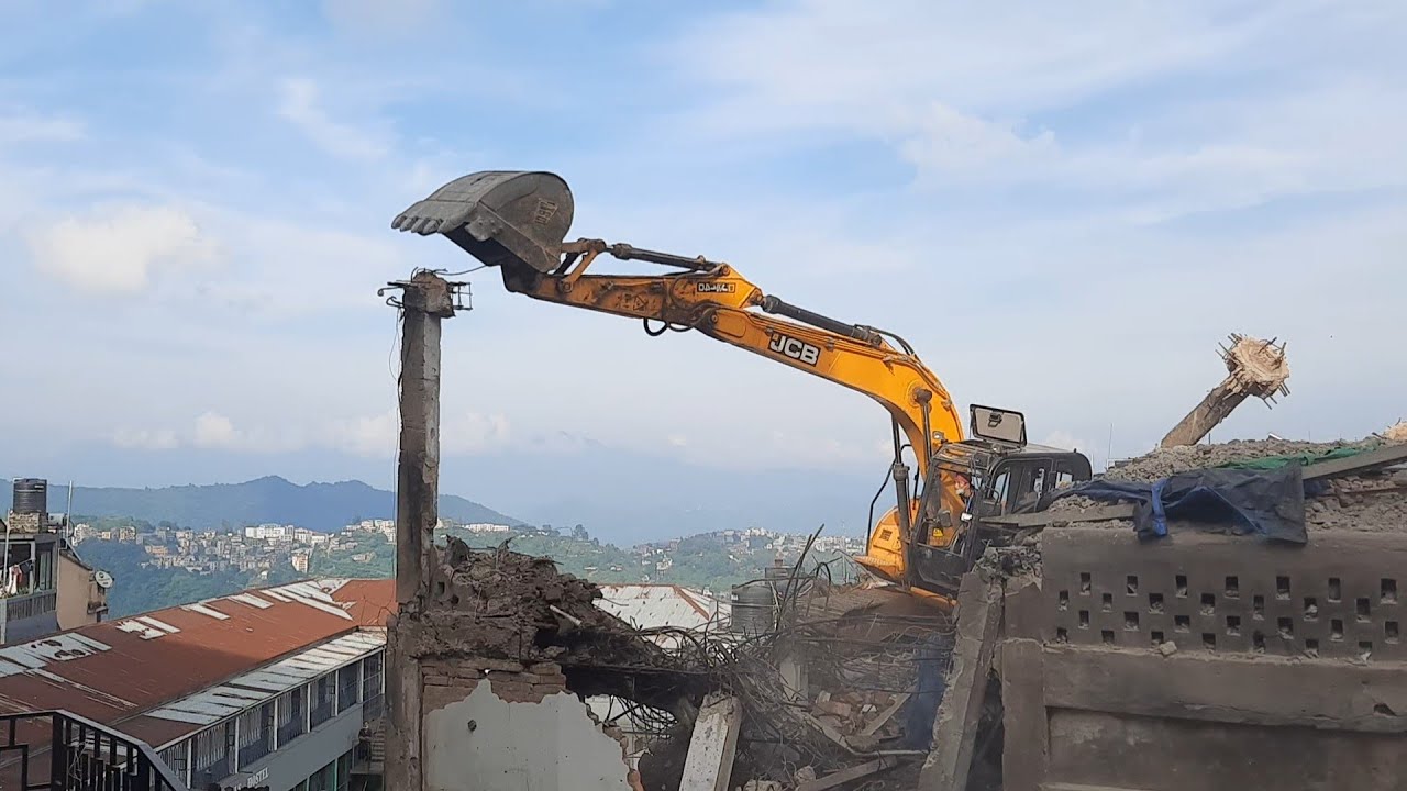 Skills JCB Operator - 2 || JCB Excavator Work || Aizawl Market Building ...