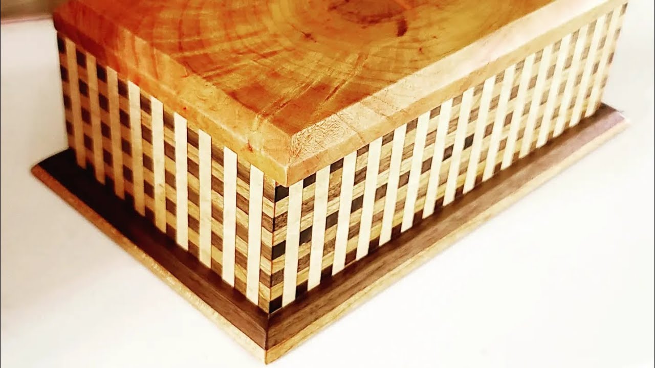 how to create a wood checkerboard pattern with maple and walnut. - YouTube
