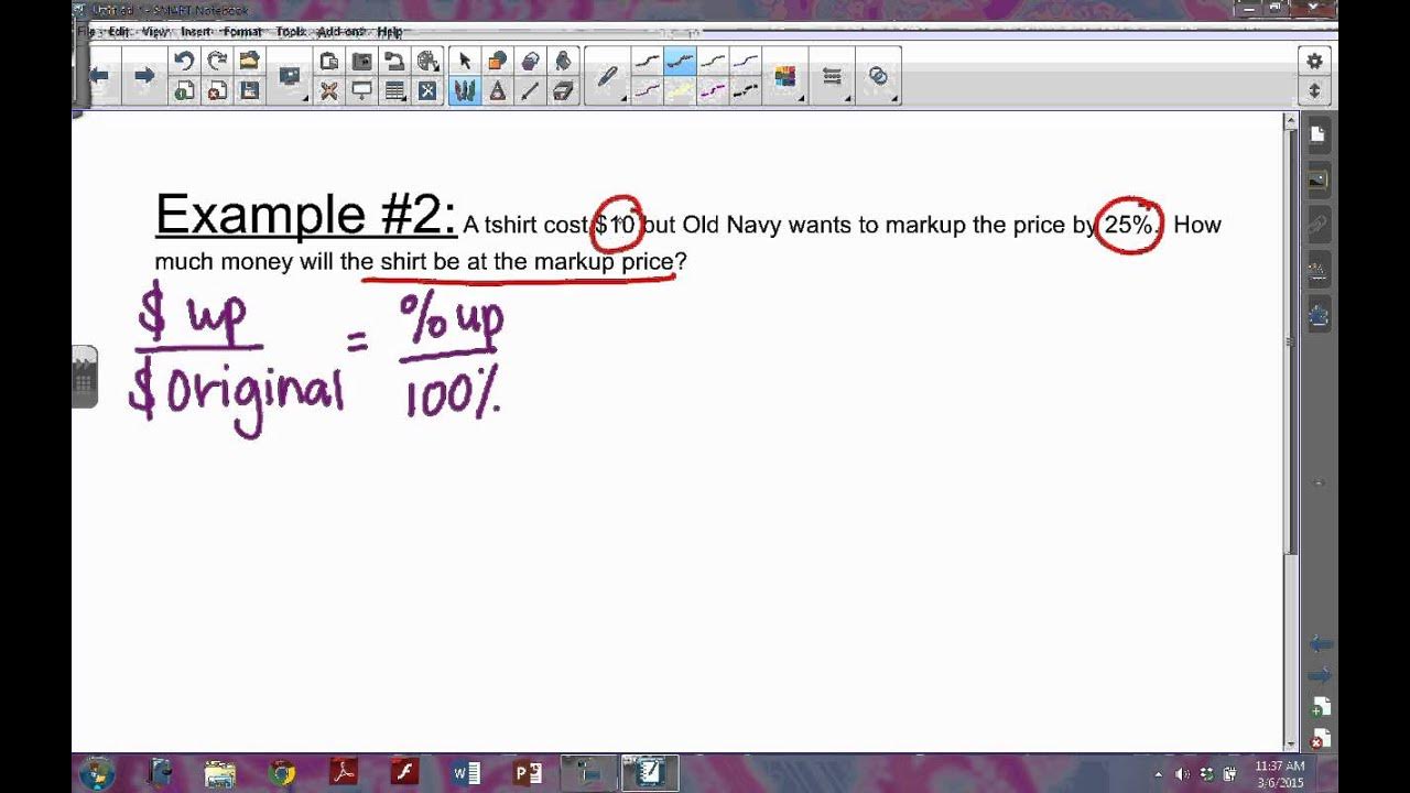 How to find Percent Markup - YouTube