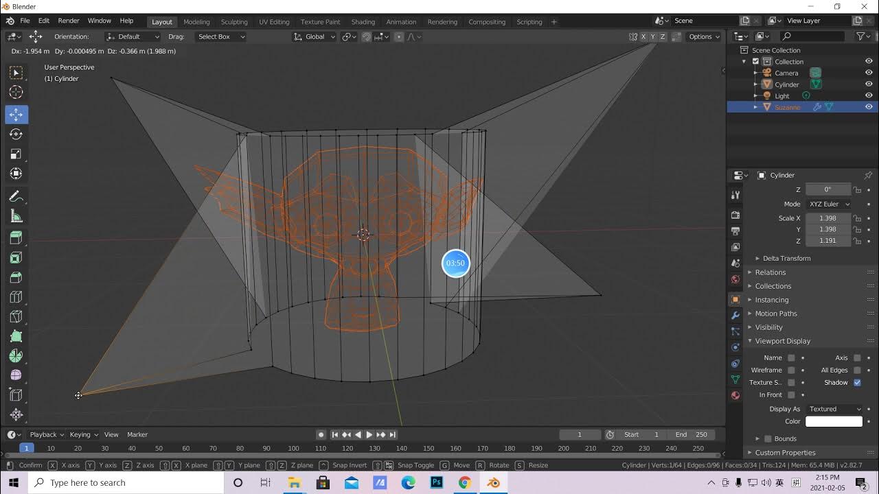 Blender tutorial: Modifier 16:Mesh deform and Shrink wrap modifier. Blender修改器16:网格变形和收缩包裹修改器中文 ...