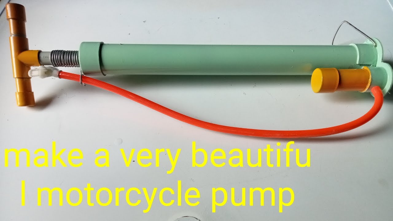 Make motorcycle pump from plastic pipe - YouTube