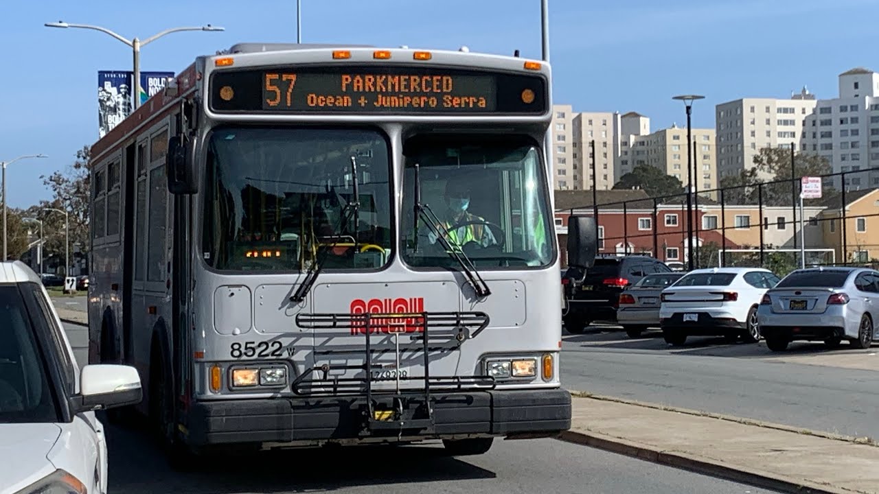(Old Route) SF MUNI 2007 Orion VII HEV #8522 on 57 Parkmerced - YouTube