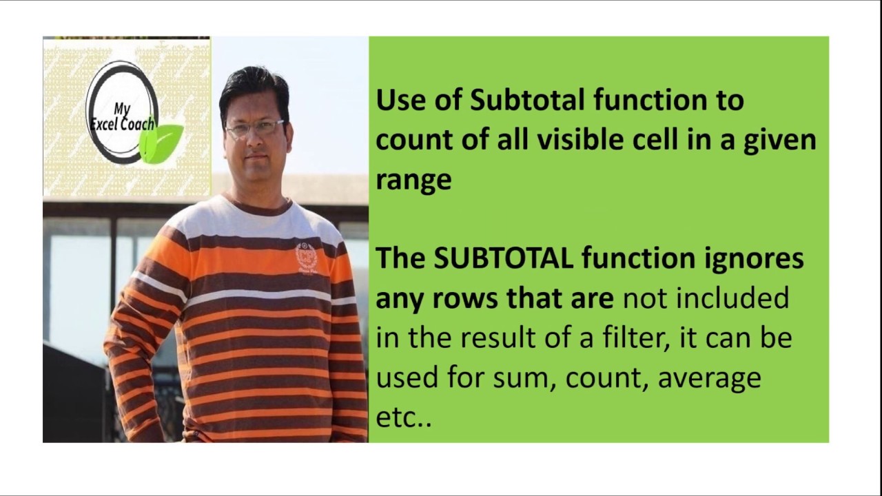 How To Use Subtotal Function To Count Visible Cells Only In A Given how-to-use-subtotal-function-to-count-visible-cells-only-in-a-given