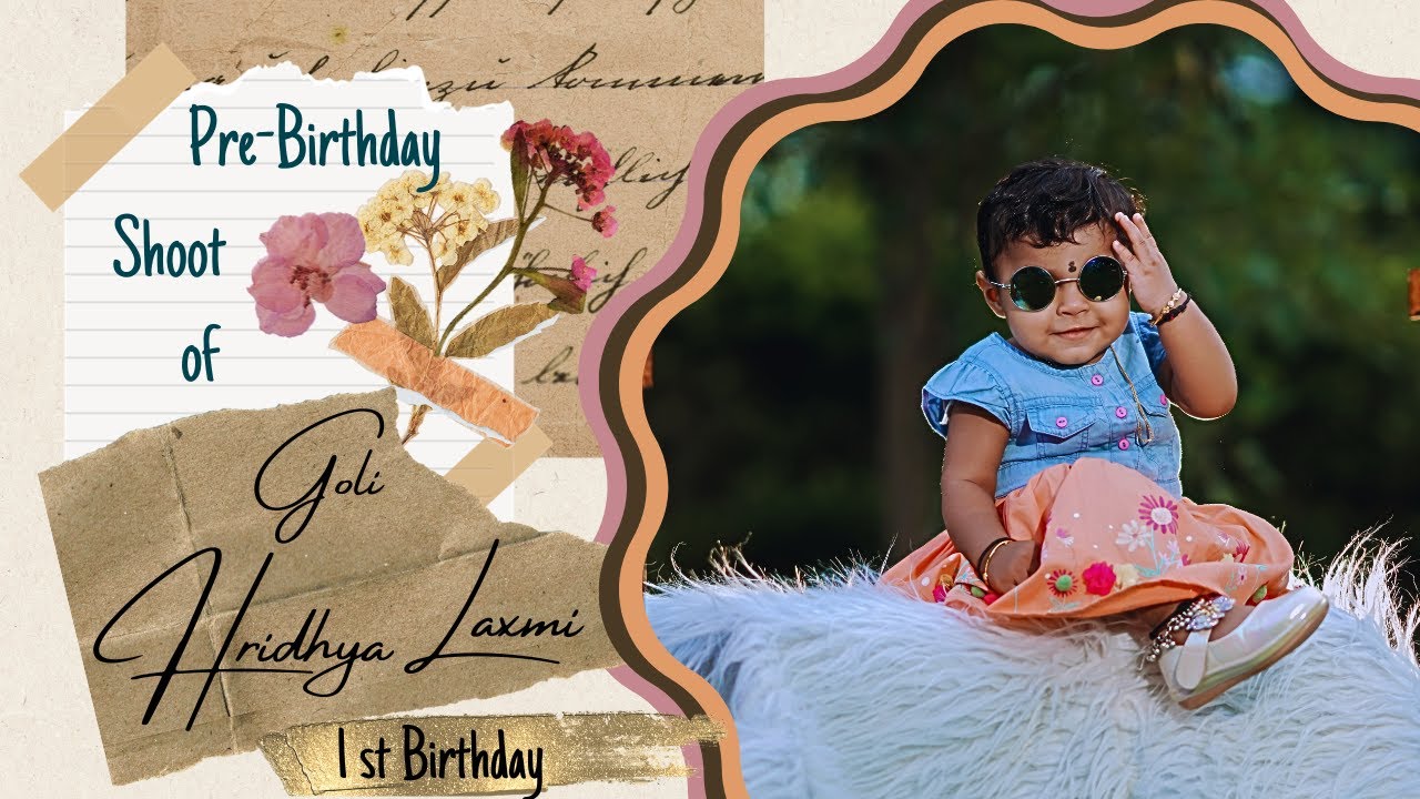 Hridhya Laxmi's Pre Birthday Shoot | Hridhya's 1st Birthday Pre-Shoot ...