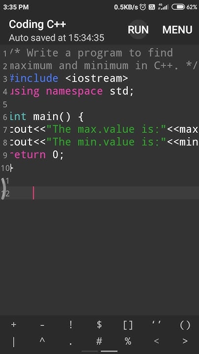 Write a program to find minimum and maximum value by using C++|#mincode ...