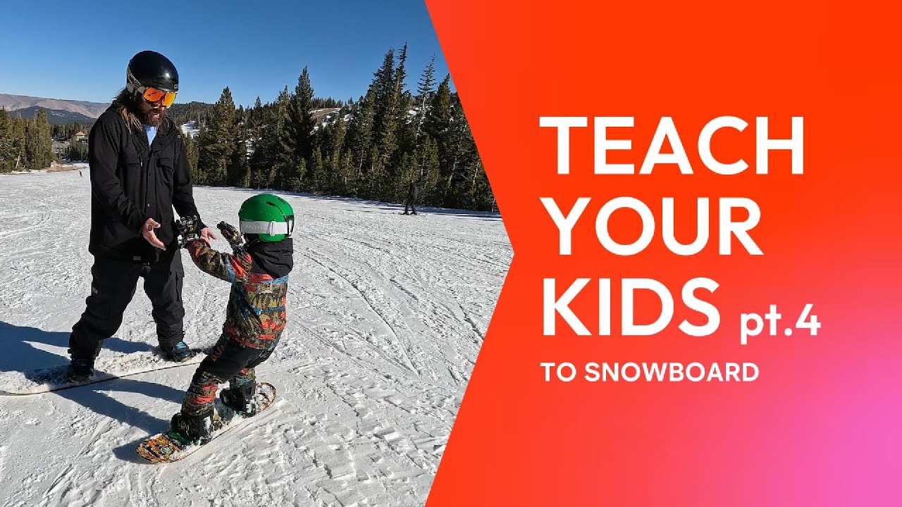 Teach Your Kids to Snowboard - PART 4 - Linking First Turns! How to ...
