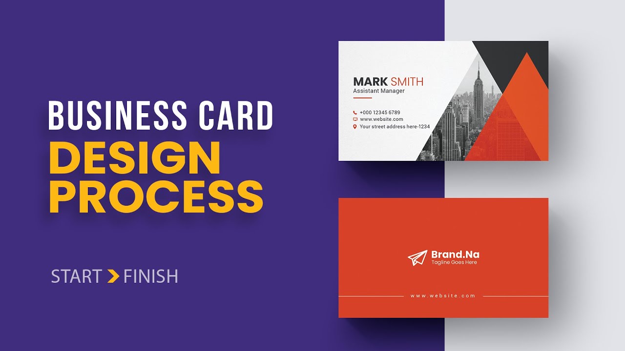 Business Card Design Process in Illustrator Tutorial | A-Z Business ...