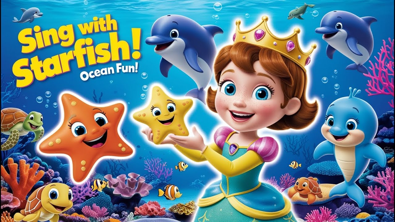 Princess Jill's Starfish Song | Animal Learning Videos | Little Angel ...