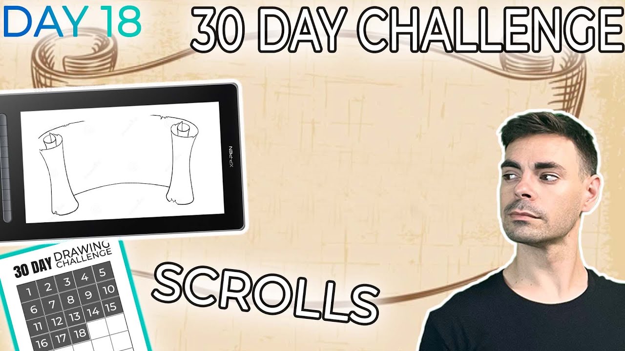 Draw a scroll challenge! 18/30 - YouTube