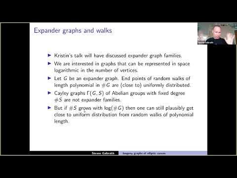 Steven Galbraith, Isogeny graphs, computational problems, and ...