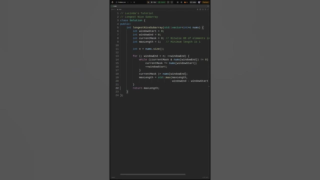🎀LeetCode Problem 2401🎀 Longest Nice Subarray - YouTube