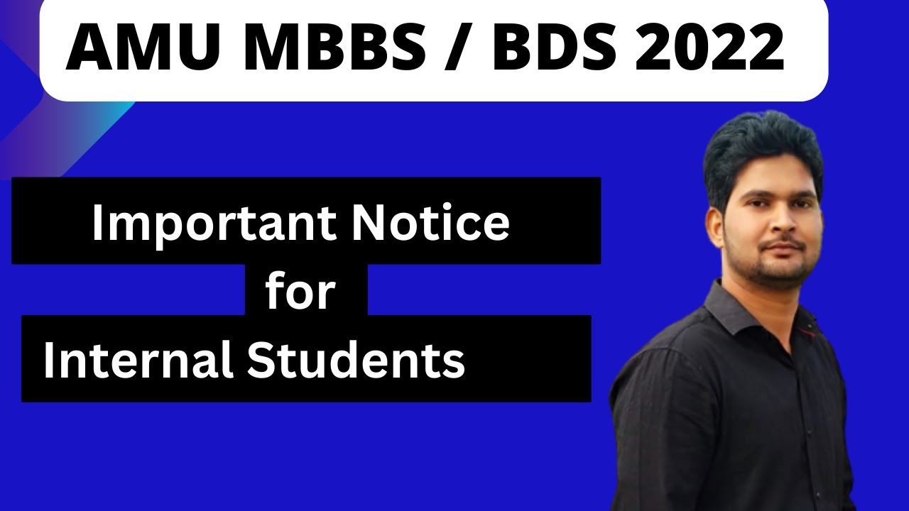 AMU MBBS/BDS Counselling 2022 || AMU MBBS Notice for MCC Counselling ...