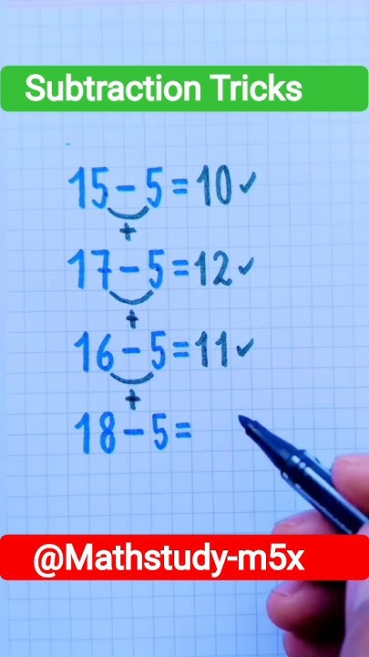 Nice Subtraction Tricks.#subtraction #maths #mathstricks #mathematics #mathshorts - YouTube