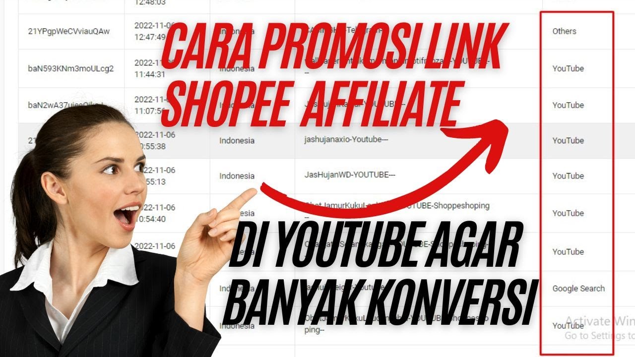 Cara promosi link shopee affiliate di youtube agar banyak konversi ...