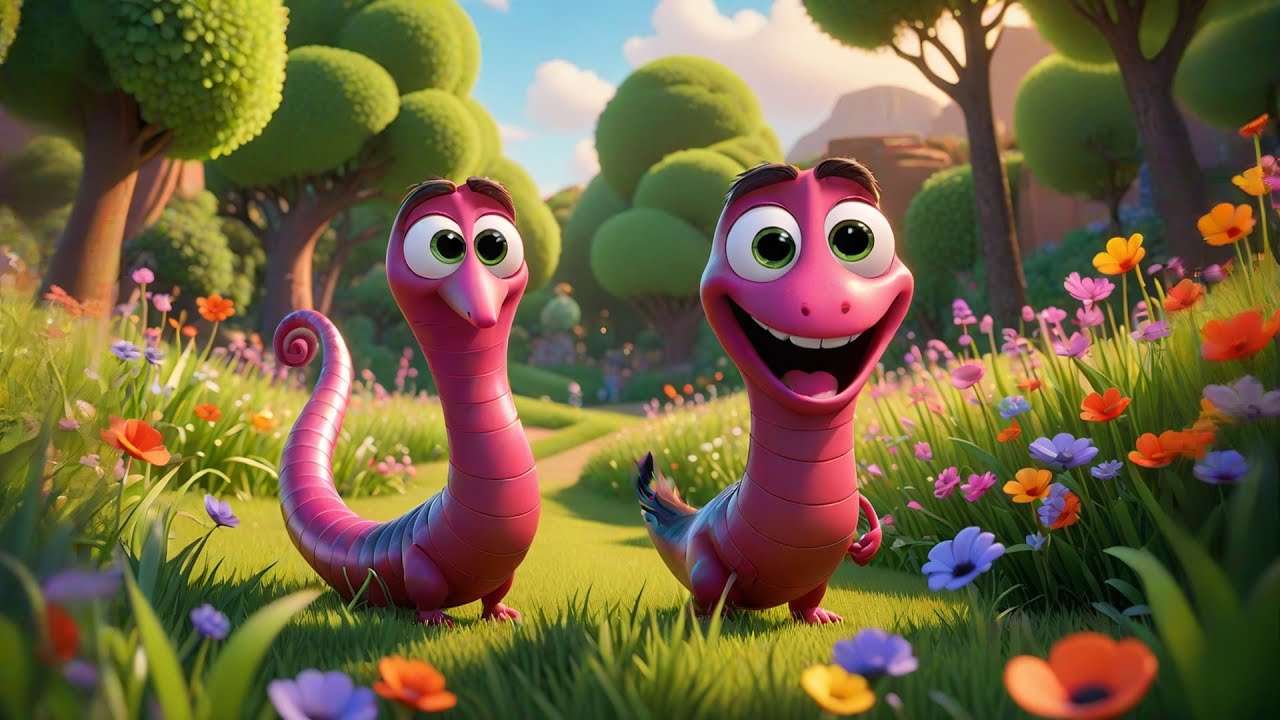 Four Wiggly Worms Go Wiggle Wiggle | Movement Song for Kids | Nursery ...