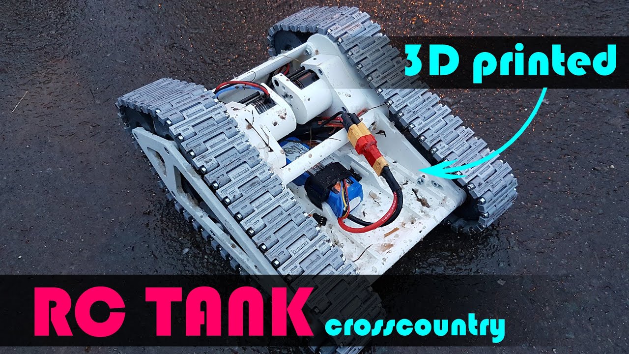 3D Printed RC Tank, DIY RC Car - Crosscountry - YouTube